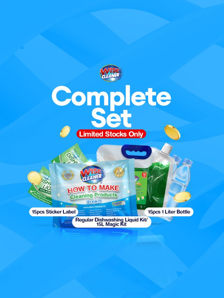 DISHWASHING LIQUID KIT COMPLETE PACKAGE WISE CLEANER – Wise Shop